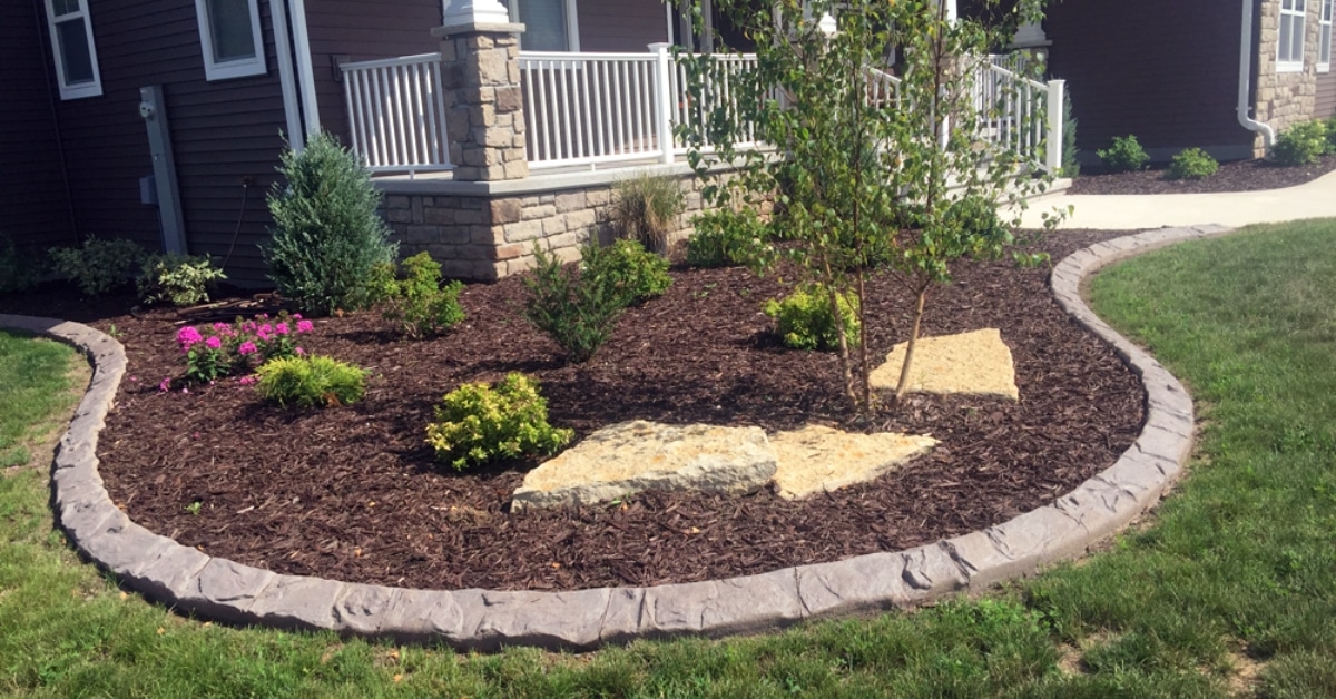 Cement Landscape Edging Installation in Minnesota